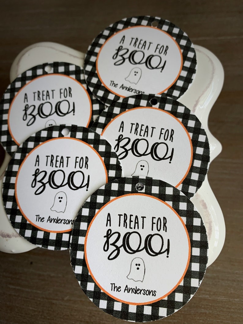 Halloween Favor Tags • Ghost Favor Tags • A Treat for Boo! - Etsy