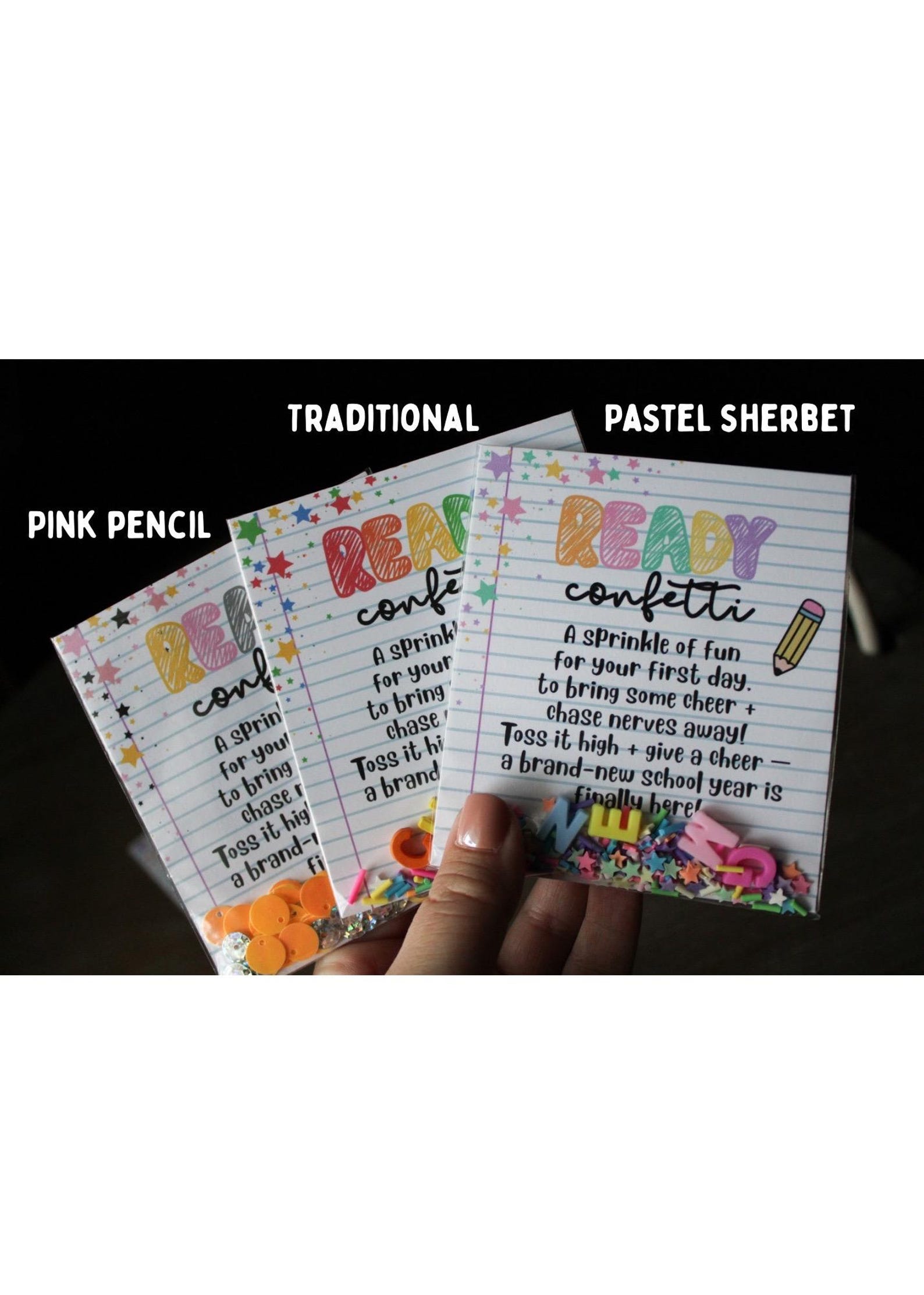 Ready Confetti Back to School Favor – First Day of School Poem Gift ...