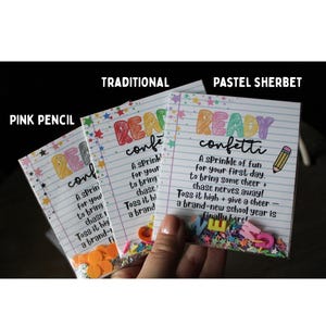 Ready Confetti Back to School Favor – First Day of School Poem Gift ...