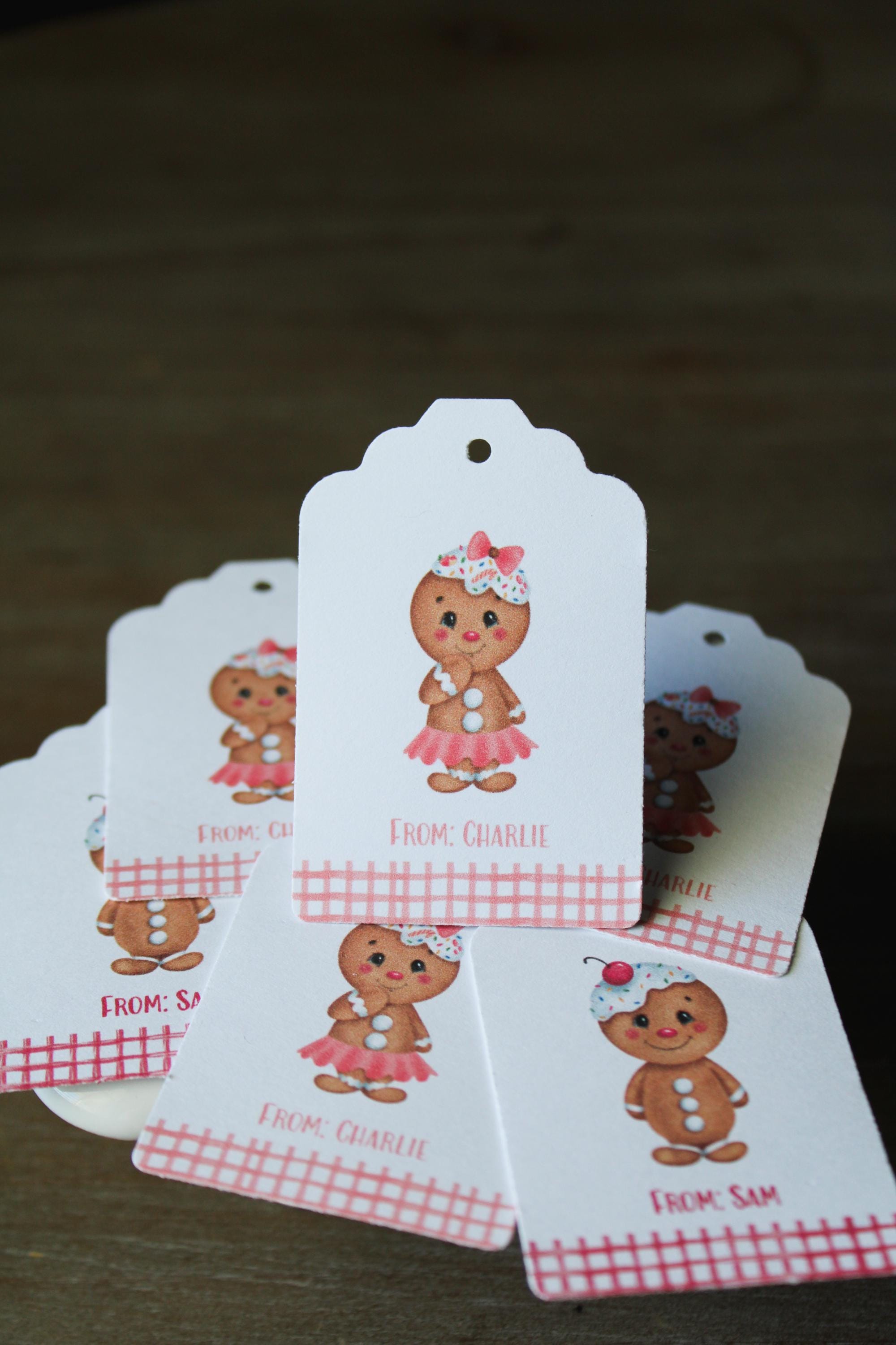 Personalized Gingerbread Christmas Gift Tags | Cute Holiday Tags for ...