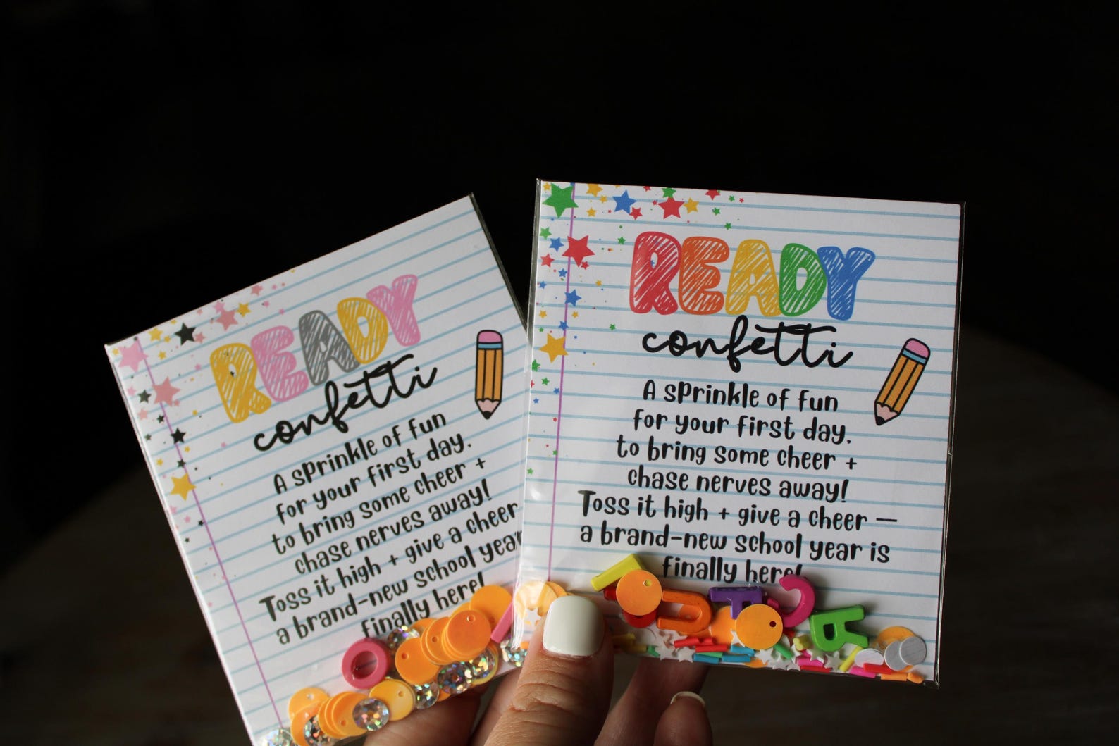 Ready Confetti Back to School Favor – First Day of School Poem Gift ...