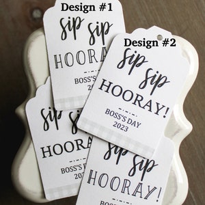 Sip Sip Hooray Celebration Tags • Gift Tags • Drink Tags • Wedding ...