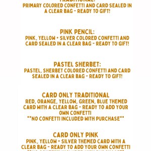 Ready Confetti Back to School Favor – First Day of School Poem Gift ...