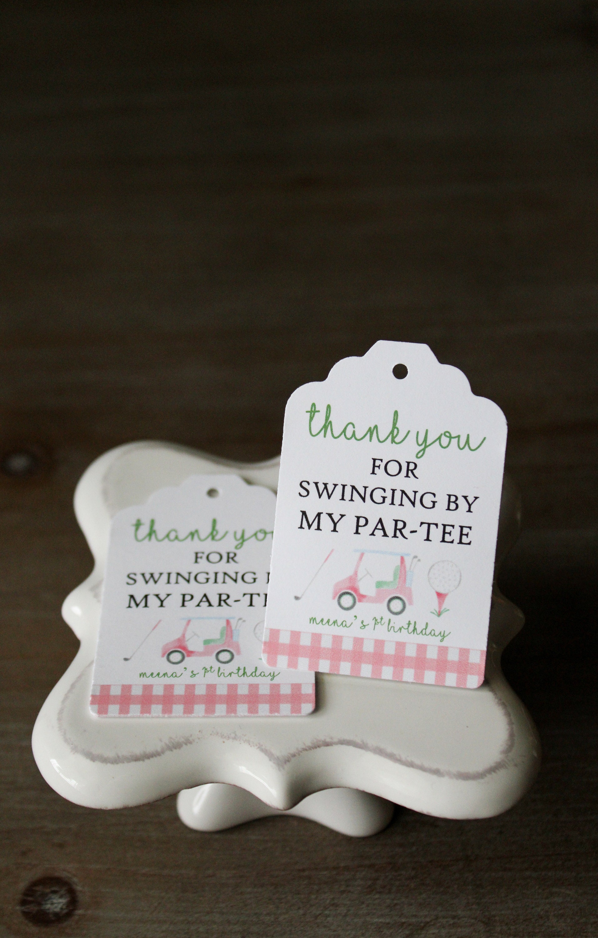 Golf Birthday Favor Tags - Par-tee Thank You Tags - Swinging by My ...