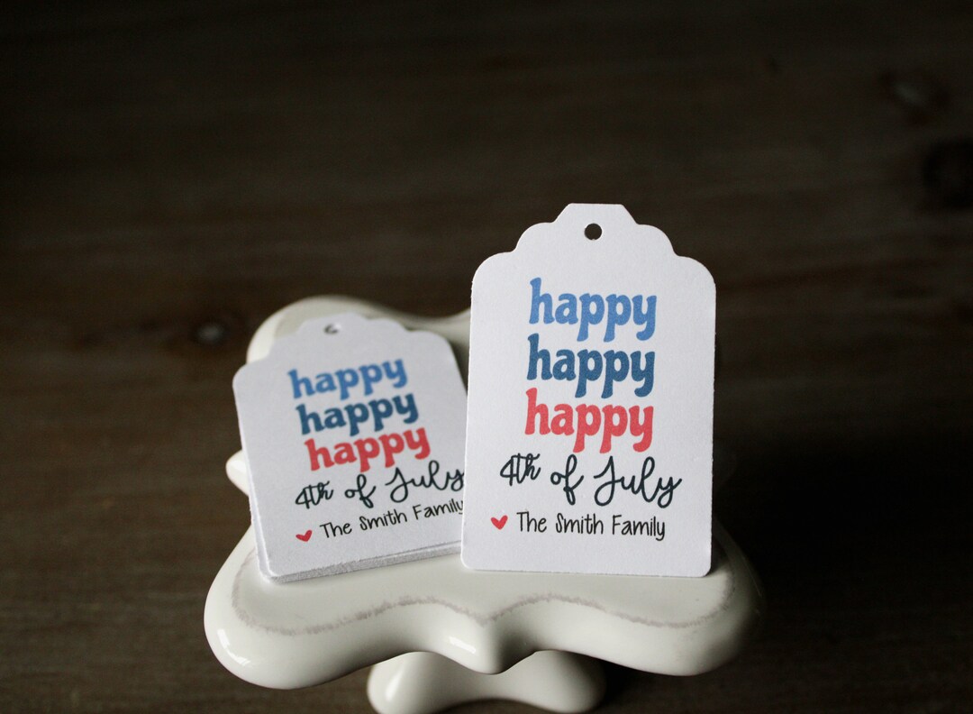 Happy 4th of July Party Favor Tags • Patriotic Party • 4th of July ...