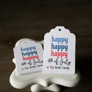 Happy 4th of July Party Favor Tags • Patriotic Party • 4th of July ...