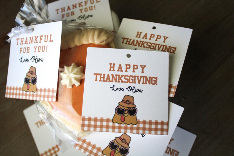 Thankful for You Gift Tag • Thanksgiving Party Favor Tags ...