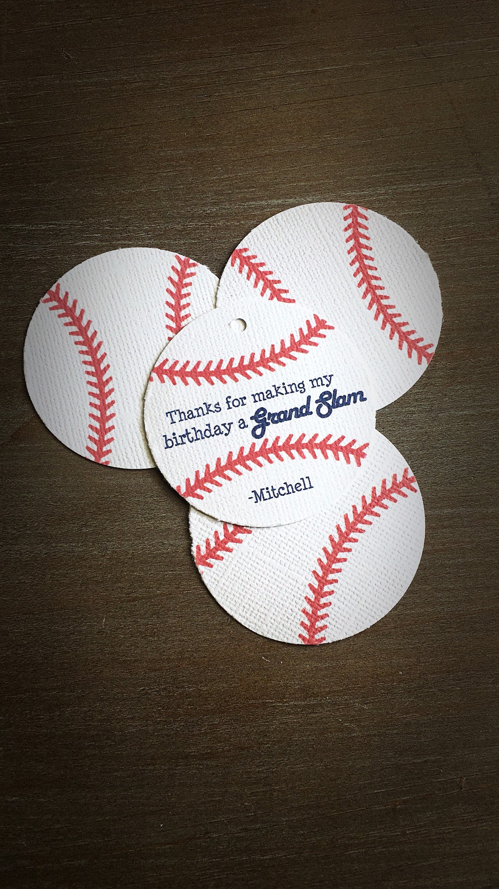 Grand Slam Baseball Birthday Party Favor Tag - Etsy