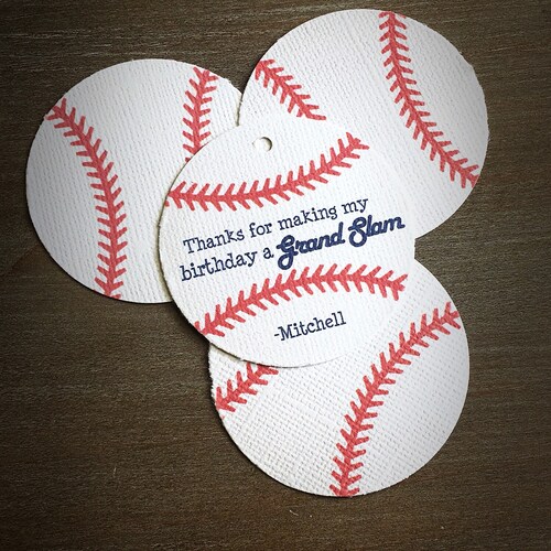 Grand Slam Baseball Birthday Party Favor Tag - Etsy