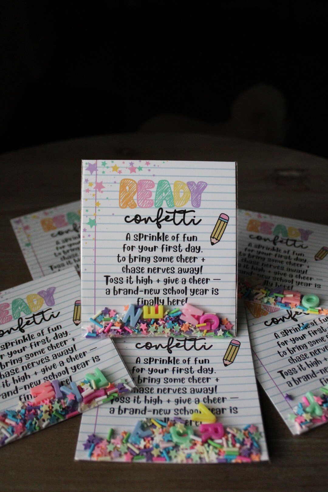 Ready Confetti Back to School Favor – First Day of School Poem Gift ...