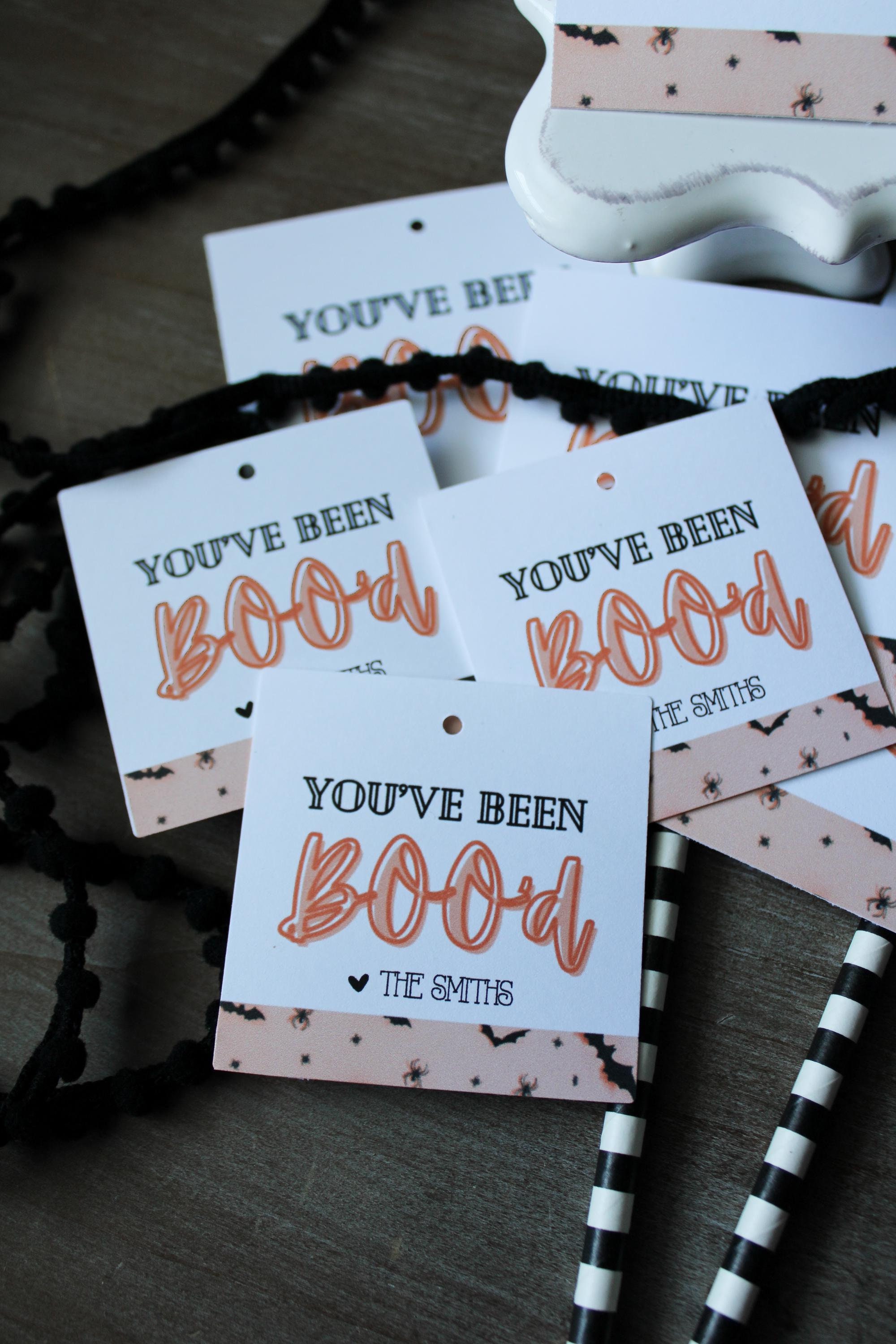 You've Been Boo'd • Halloween Goody Bag Tag • BOO Tags • Pink Halloween ...