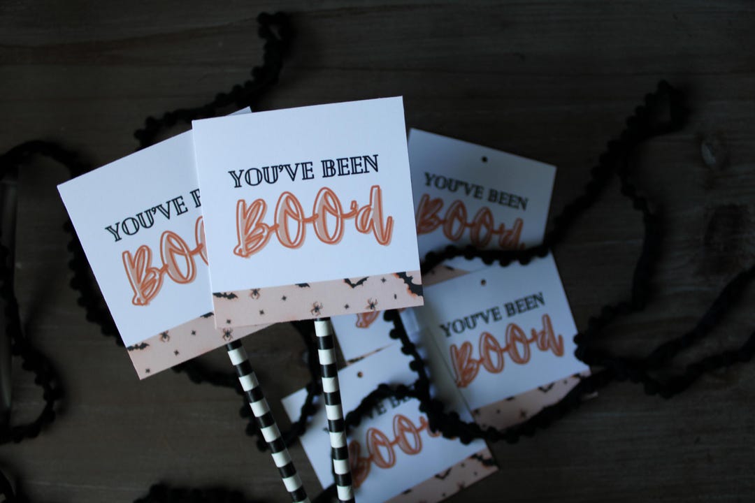 You've Been Boo'd Gift Tags - Digital Version | Boo Basket Tag | Pink ...