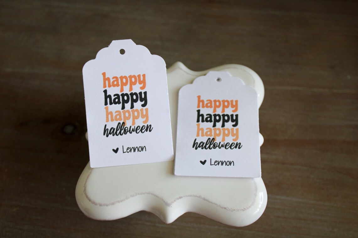 Halloween Party Favor Favor Tags • Halloween Goody Bag Tag • Pink ...