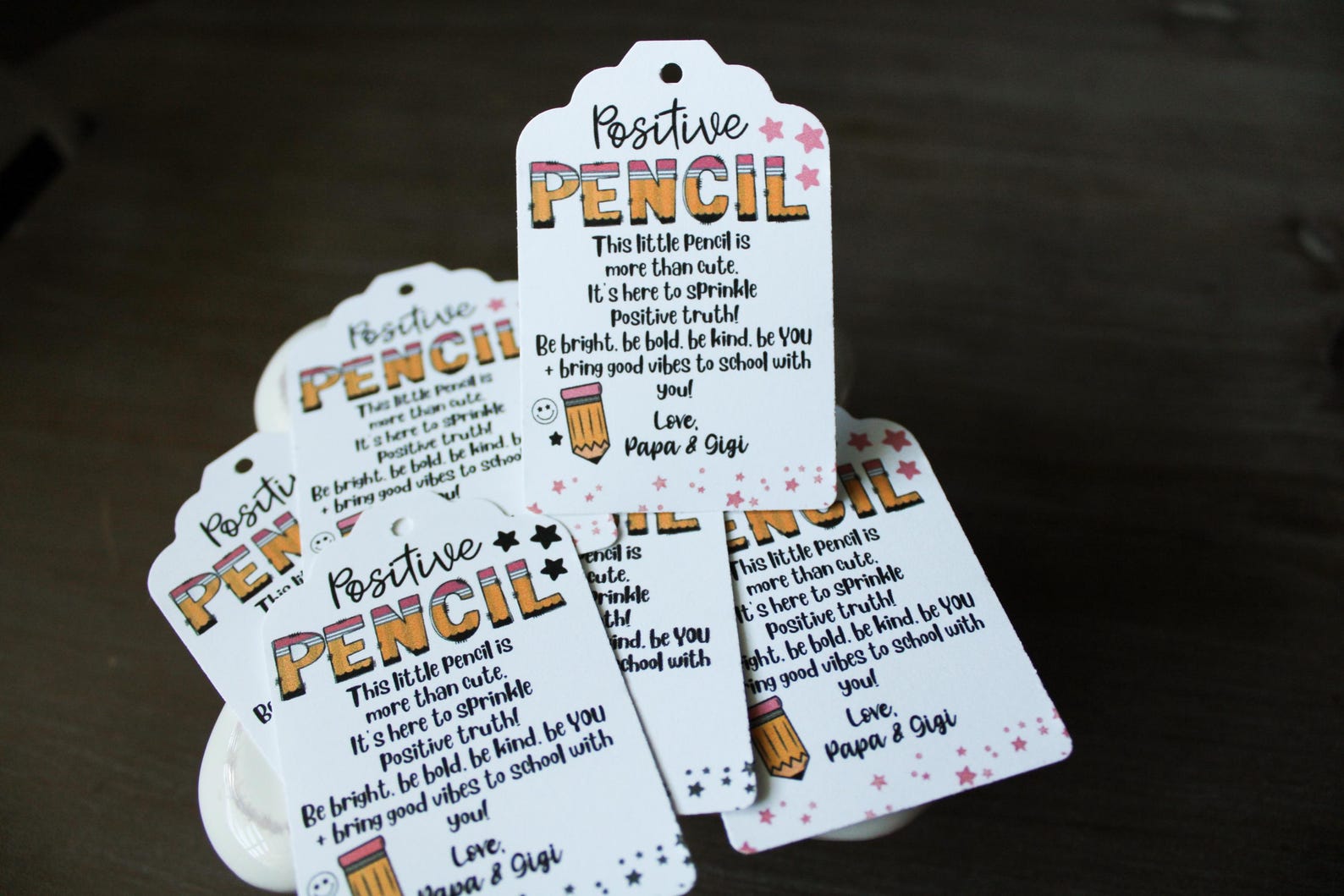 Positive Pencil Gift Tags | Back to School Encouragement Note | First ...