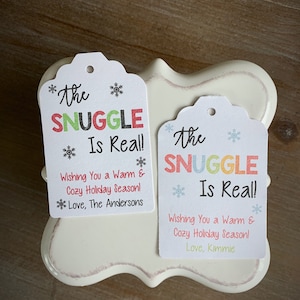 The Snuggle is Real • Christmas or Winter Gift Tags • Cozy Christmas ...