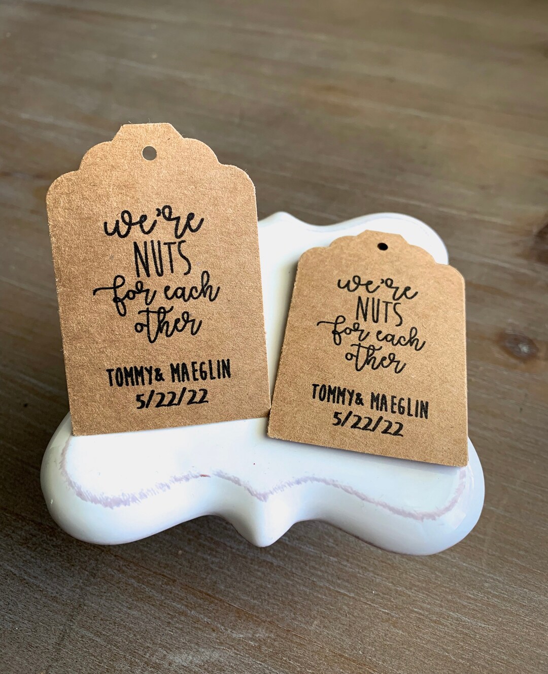 We’re Nuts for Each Other - Wedding Tags | Wedding Nuts Party Favor ...