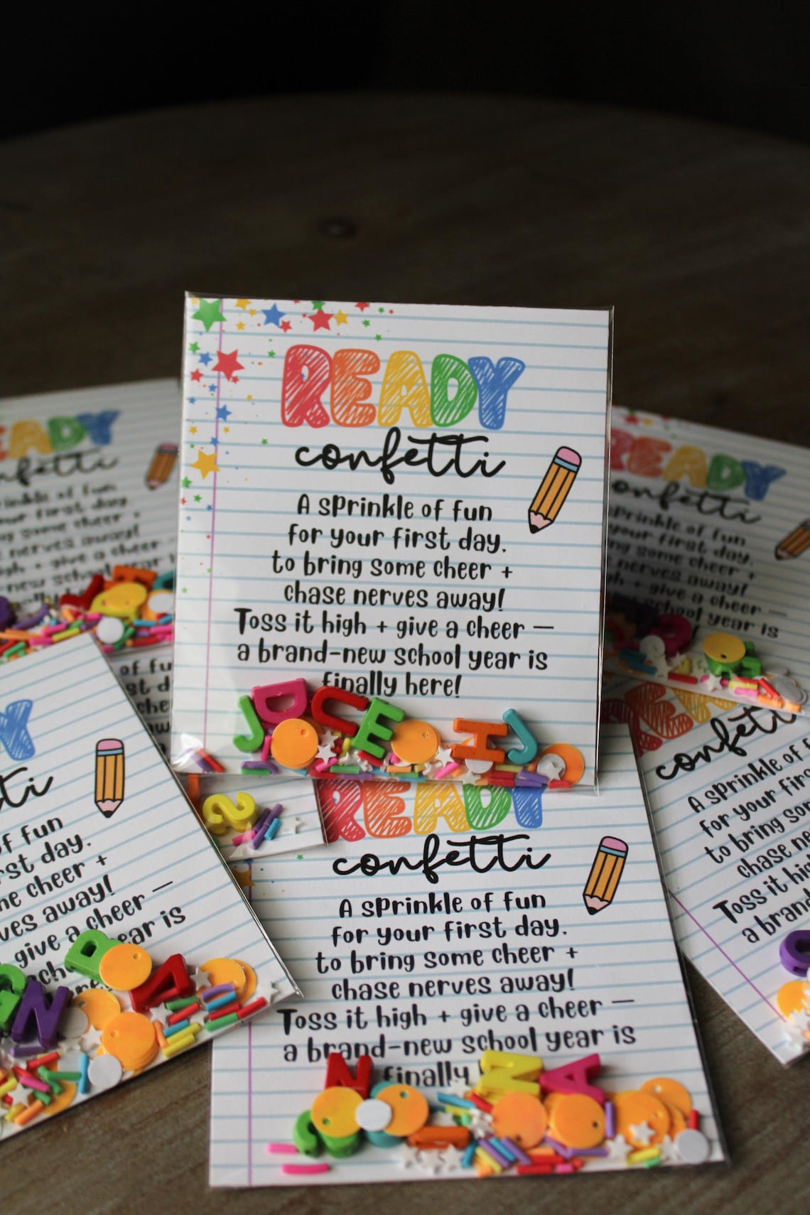 Ready Confetti Back to School Favor – First Day of School Poem Gift ...