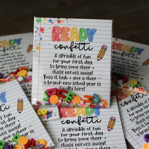 Ready Confetti Back to School Favor – First Day of School Poem Gift ...