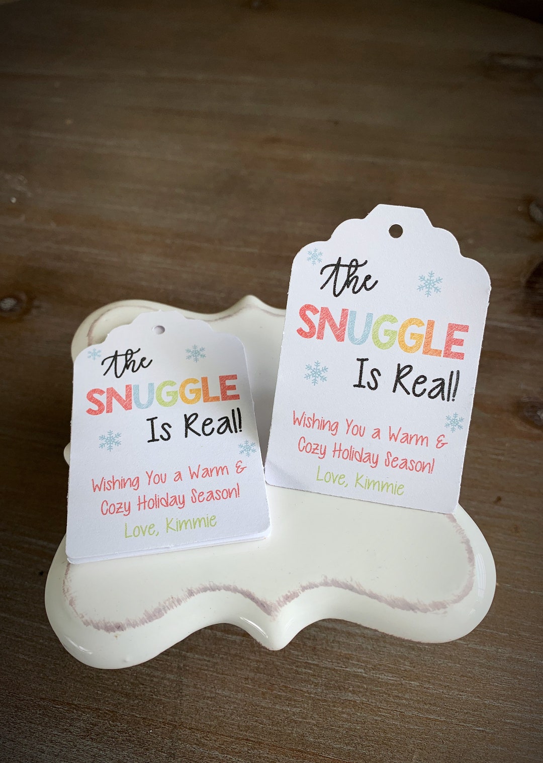 The Snuggle is Real • Christmas or Winter Gift Tags • Cozy Christmas ...