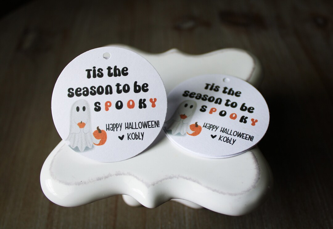 Halloween Party Favor Goody Bag Tags • Ghost Tags • Tis the Season to ...