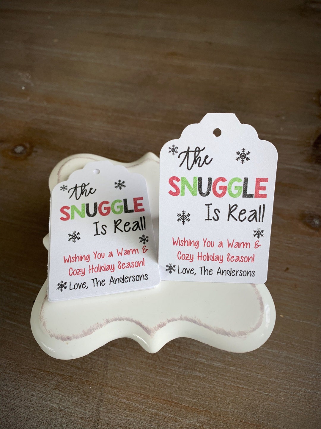 The Snuggle is Real • Christmas or Winter Gift Tags • Cozy Christmas ...
