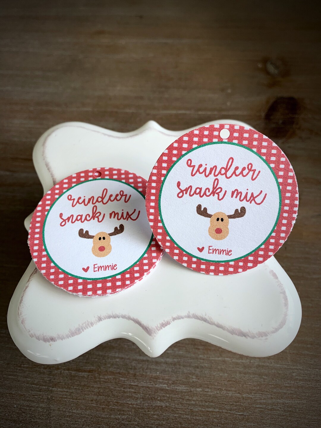 Christmas Party Favors/gift Tags - Reindeer Snack Mix - Baked With Love ...