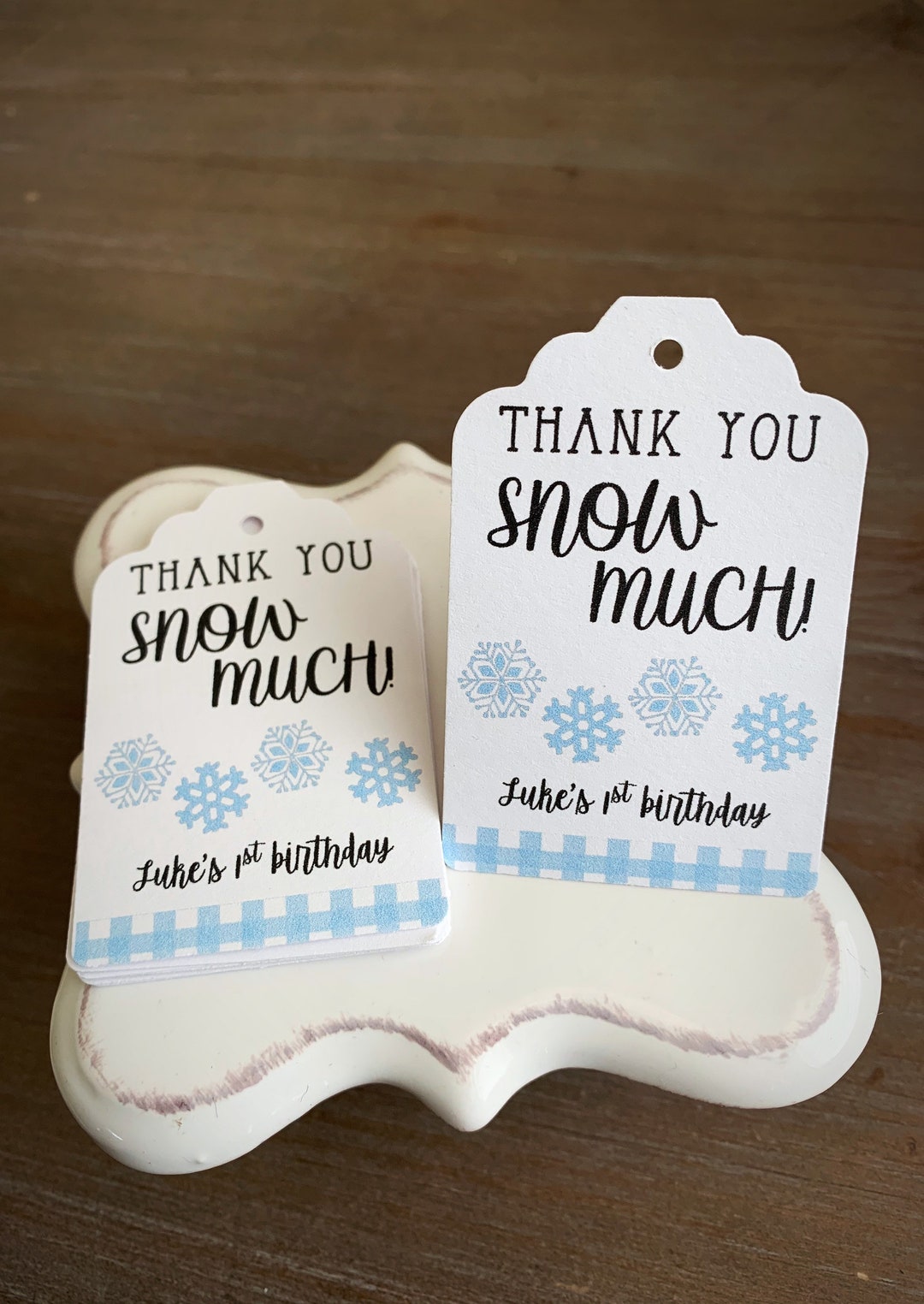 Thank You Snow Much • Winter Baby Shower or Birthday Party Favor Tags ...
