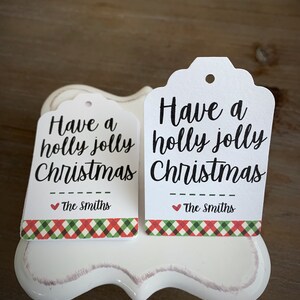 Holly Jolly Chirstmas Tag • Christmas Gift Tags • Merry Christmas - Etsy