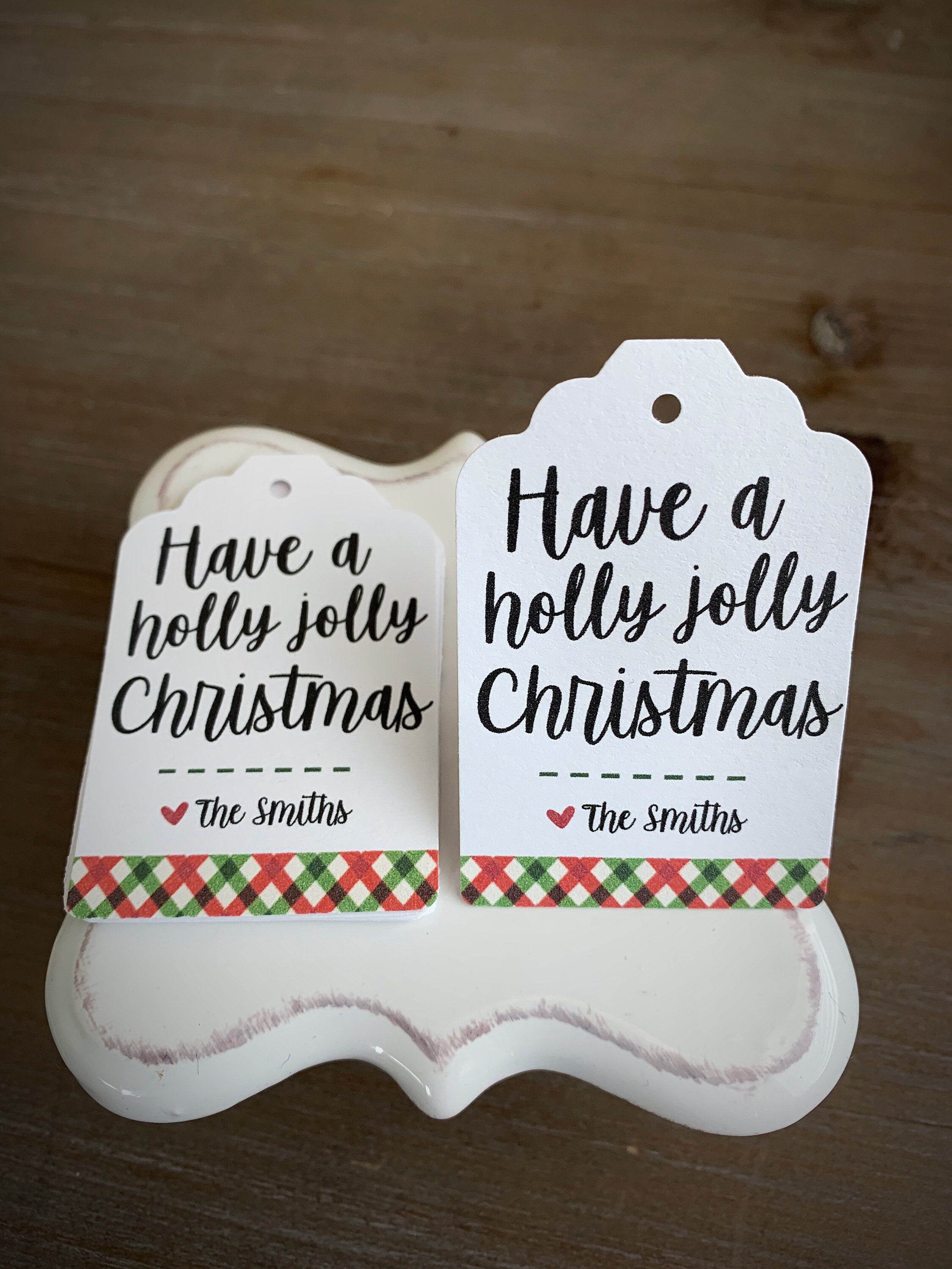 Holly Jolly Chirstmas Tag • Christmas Gift Tags • Merry Christmas - Etsy