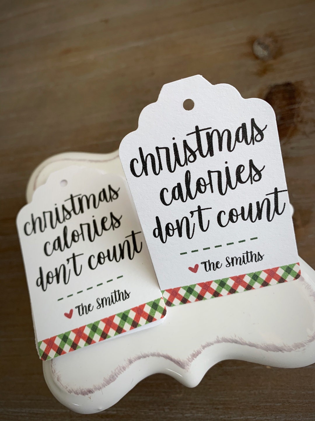 Christmas Calories Don't Count • Cookie Tags • Christmas Gift Tags - Etsy