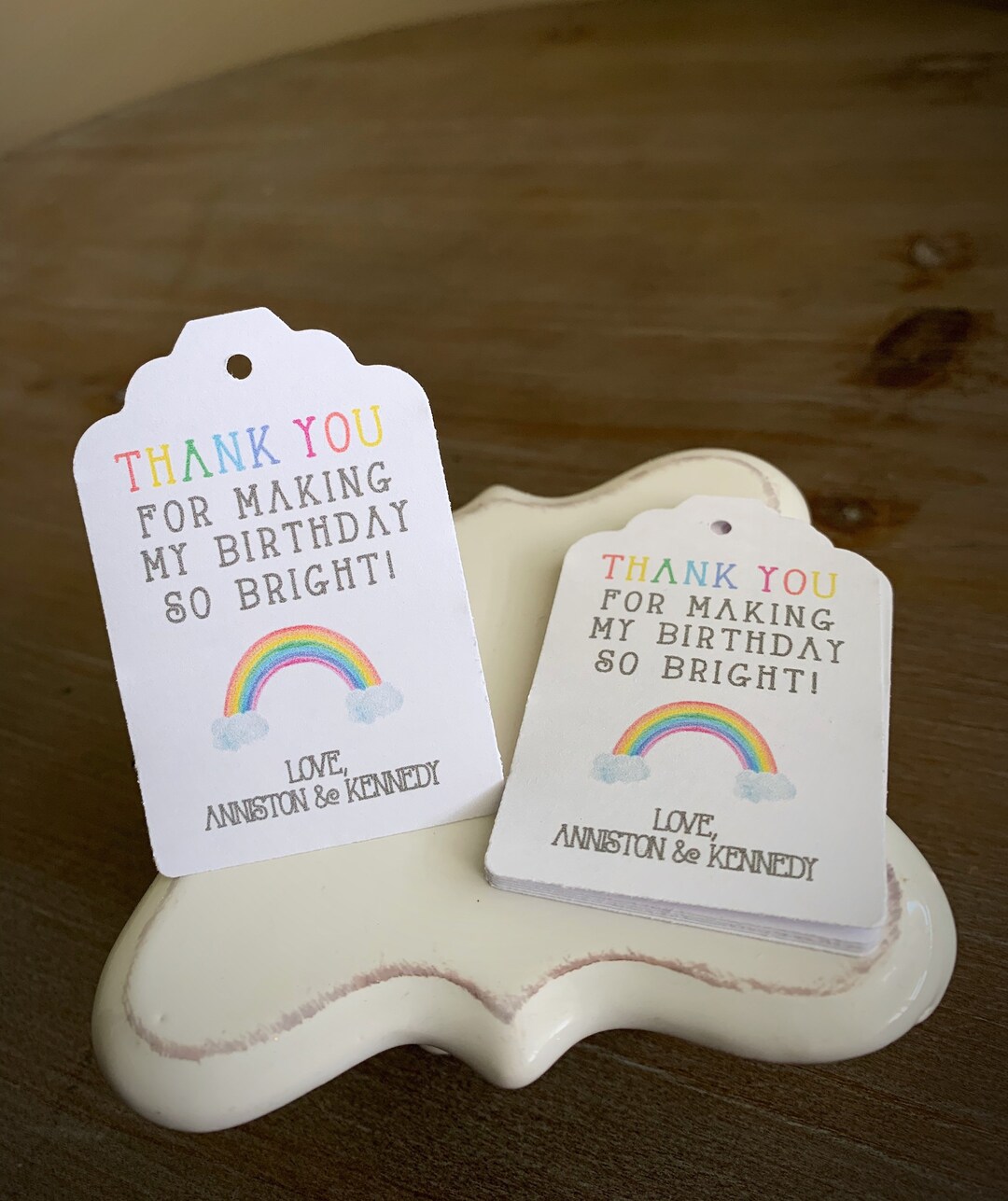 Rainbow Birthday Party Favor Tags • Thank You for Making My Birthday so ...
