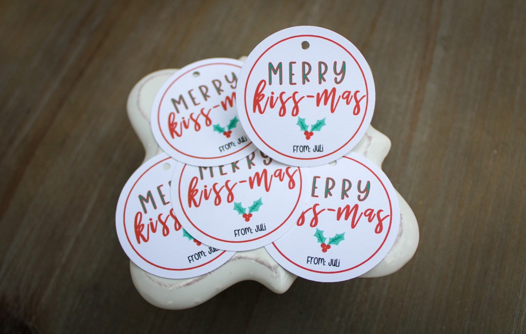 Merry Kissmas Christmas Tags • Merry Christmas • Lipgloss Tags ...