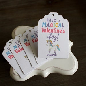 Valentine’s Day Favor Tags • Valentine’s Unicorn Tag • Have a Magical ...