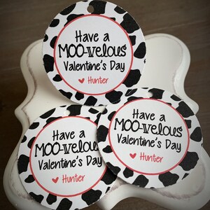 Cow Valentine Bag Tags Vday Day Favor Tags Have a Moovelous Valentines ...