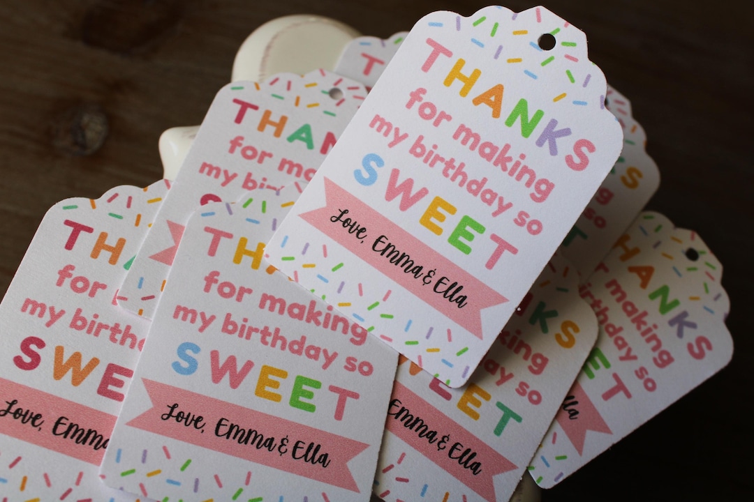 Thanks for Making My Birthday Sweet • Sprinkles Birthday Tag • Icecream ...