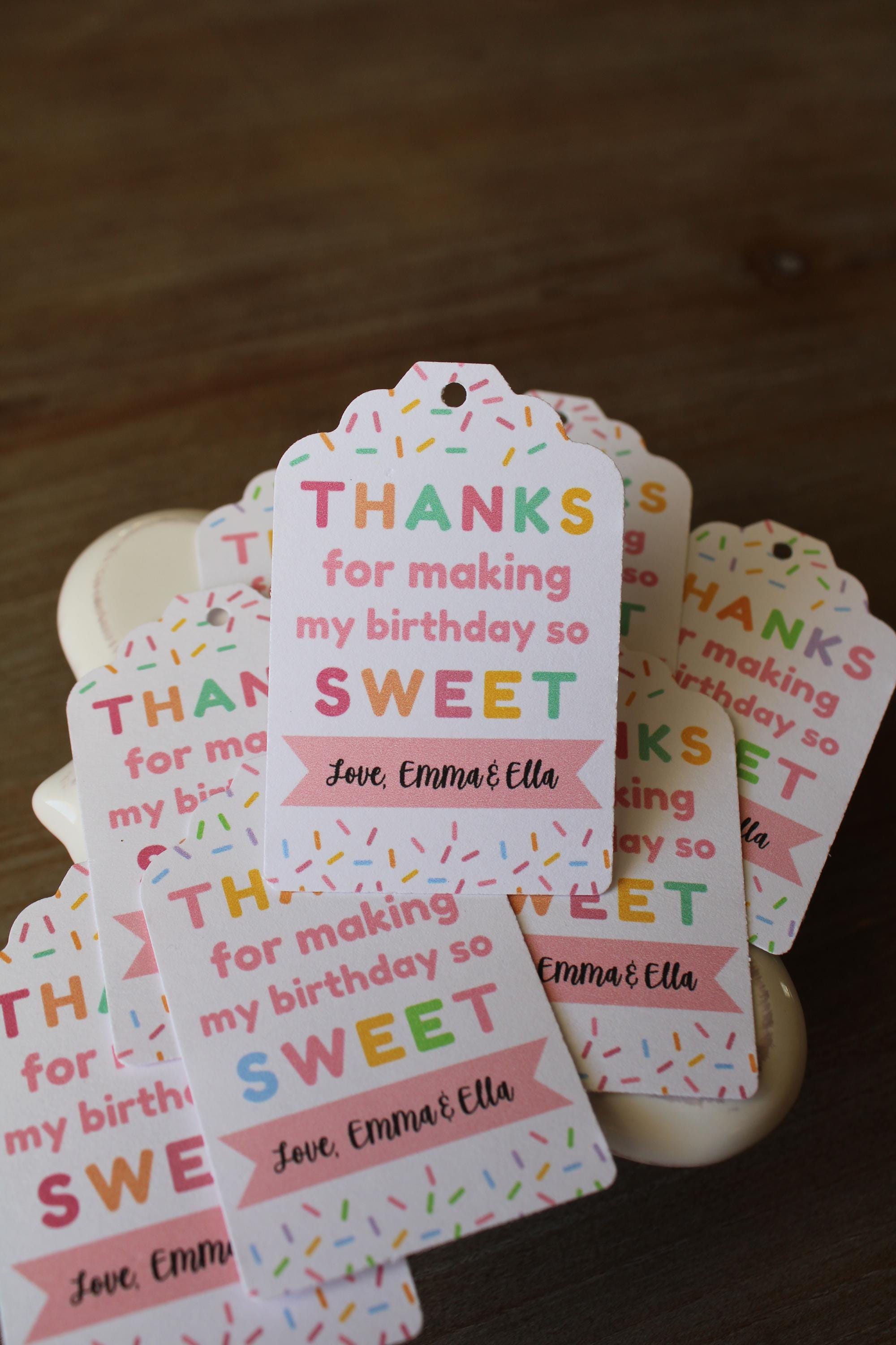 Thanks for Making My Birthday Sweet • Sprinkles Birthday Tag • Icecream ...