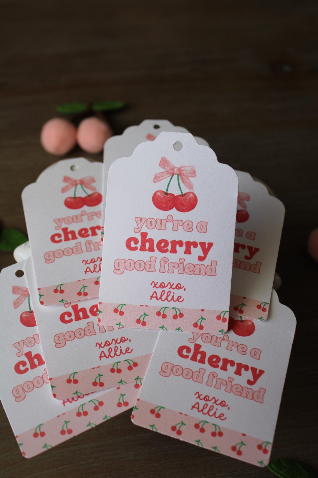 Cherry Good Friend Valentine • Cherry Valentine Tag • Berry Sweet ...
