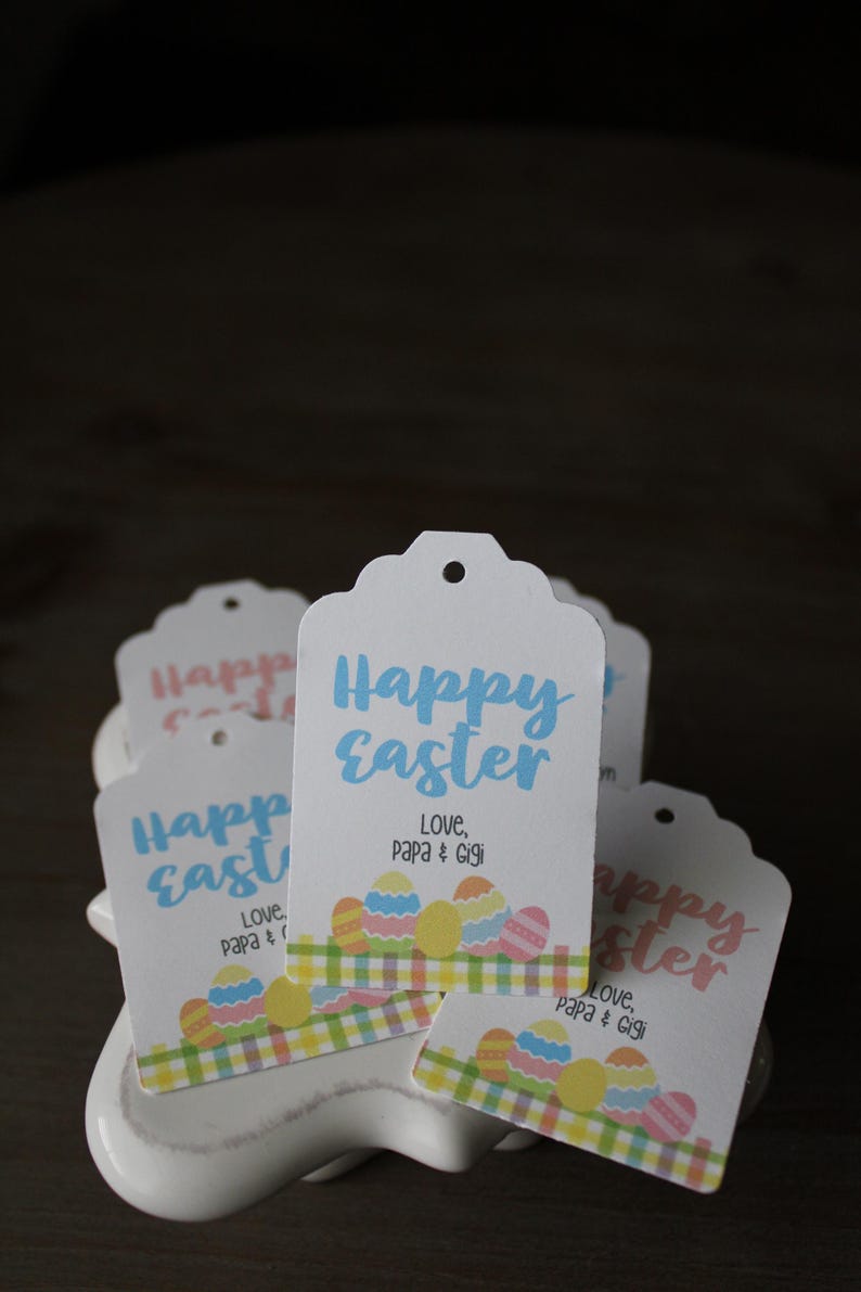 Easter Gift Tags • Happy Easter • Easter Party Favor Tags • Easter ...