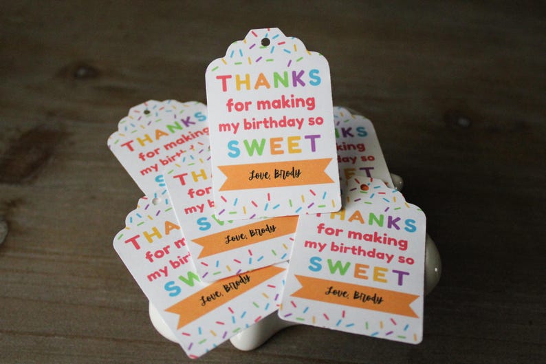 Thanks for Making My Birthday Sweet • Sprinkles Birthday Tag • Icecream ...