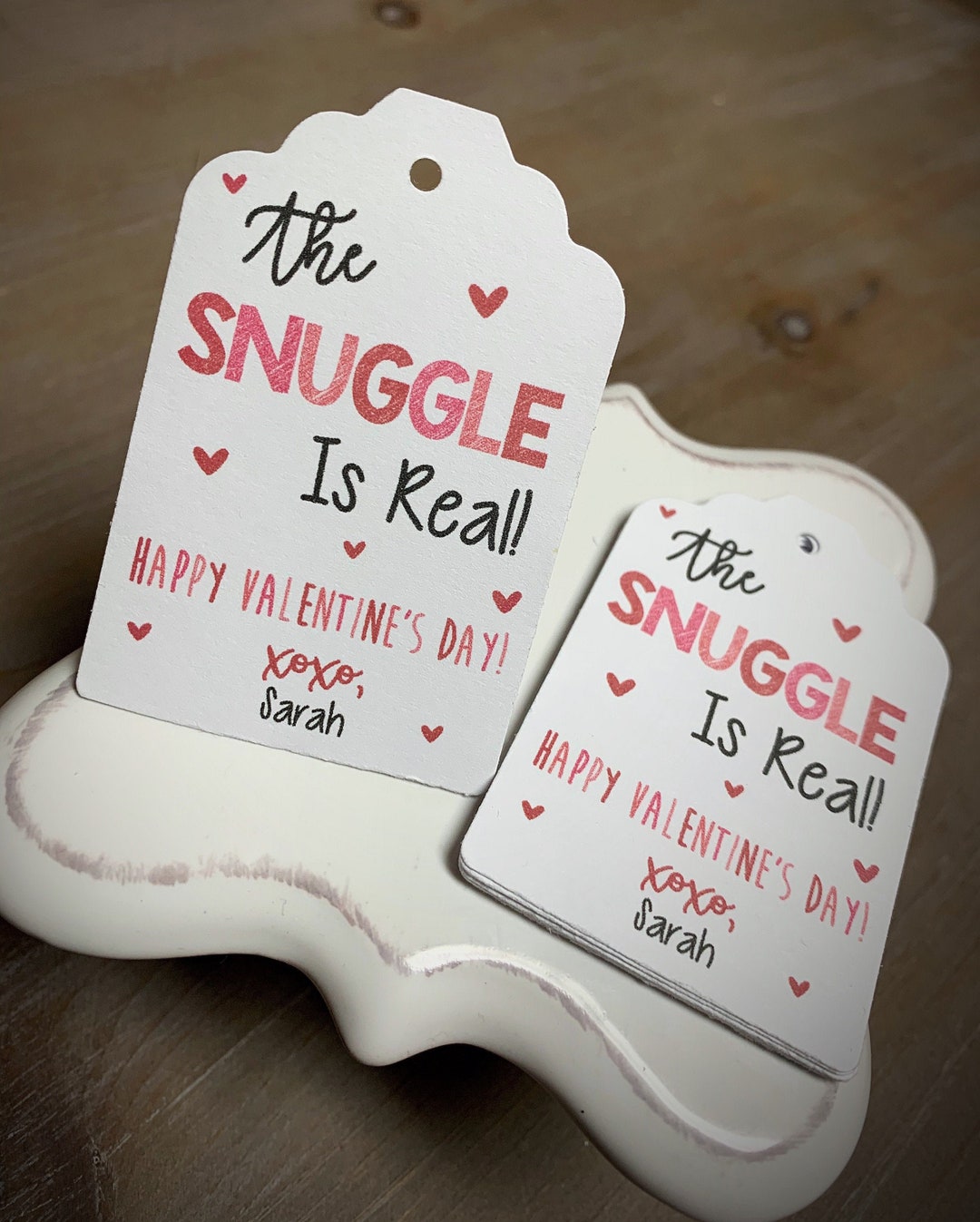 The Snuggle is Real • Valentine Gift Tags • Cozy Vday - Etsy
