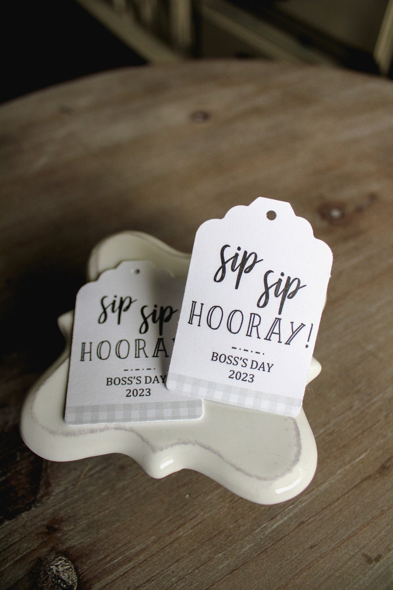 Sip Sip Hooray Celebration Tags • Gift Tags • Drink Tags • Wedding ...