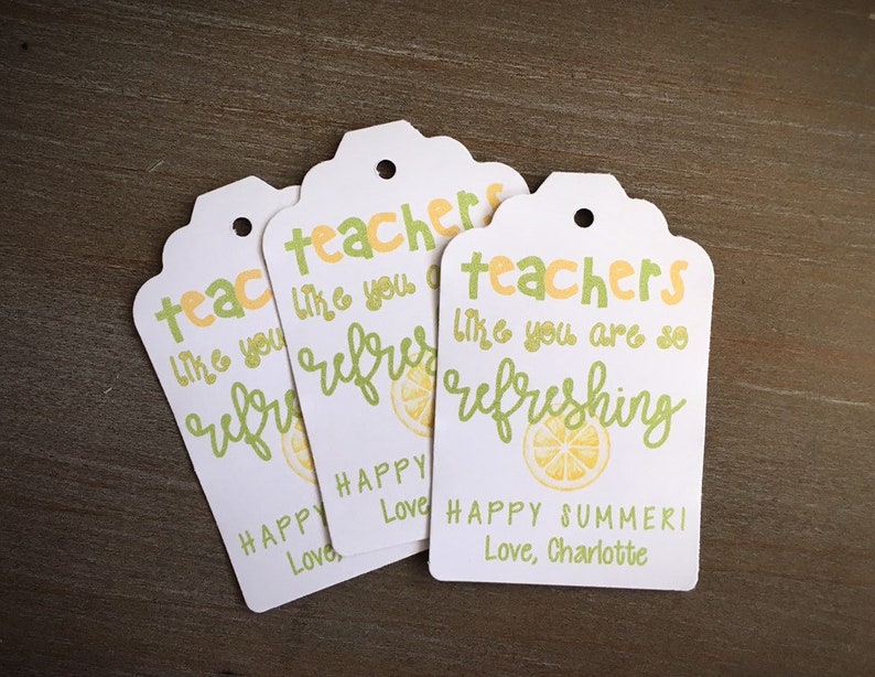 Lemonade Teacher Appreciation Gift Tags | Etsy