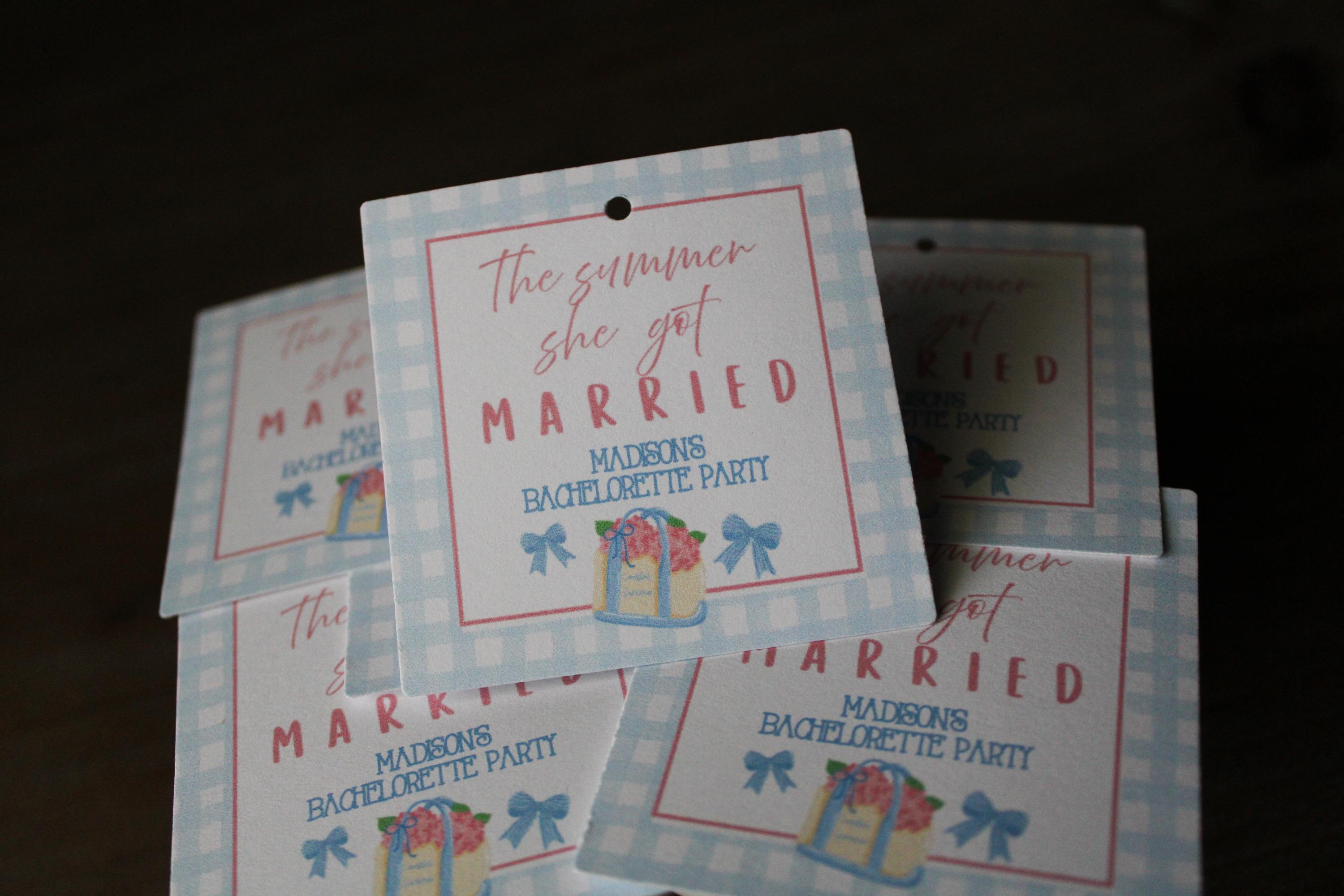 The Summer She Got Married Tags – Bachelorette Party Favor Tags ...