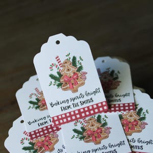 Personalized Christmas Gift Tags | Baking Spirits Bright Holiday Tags ...
