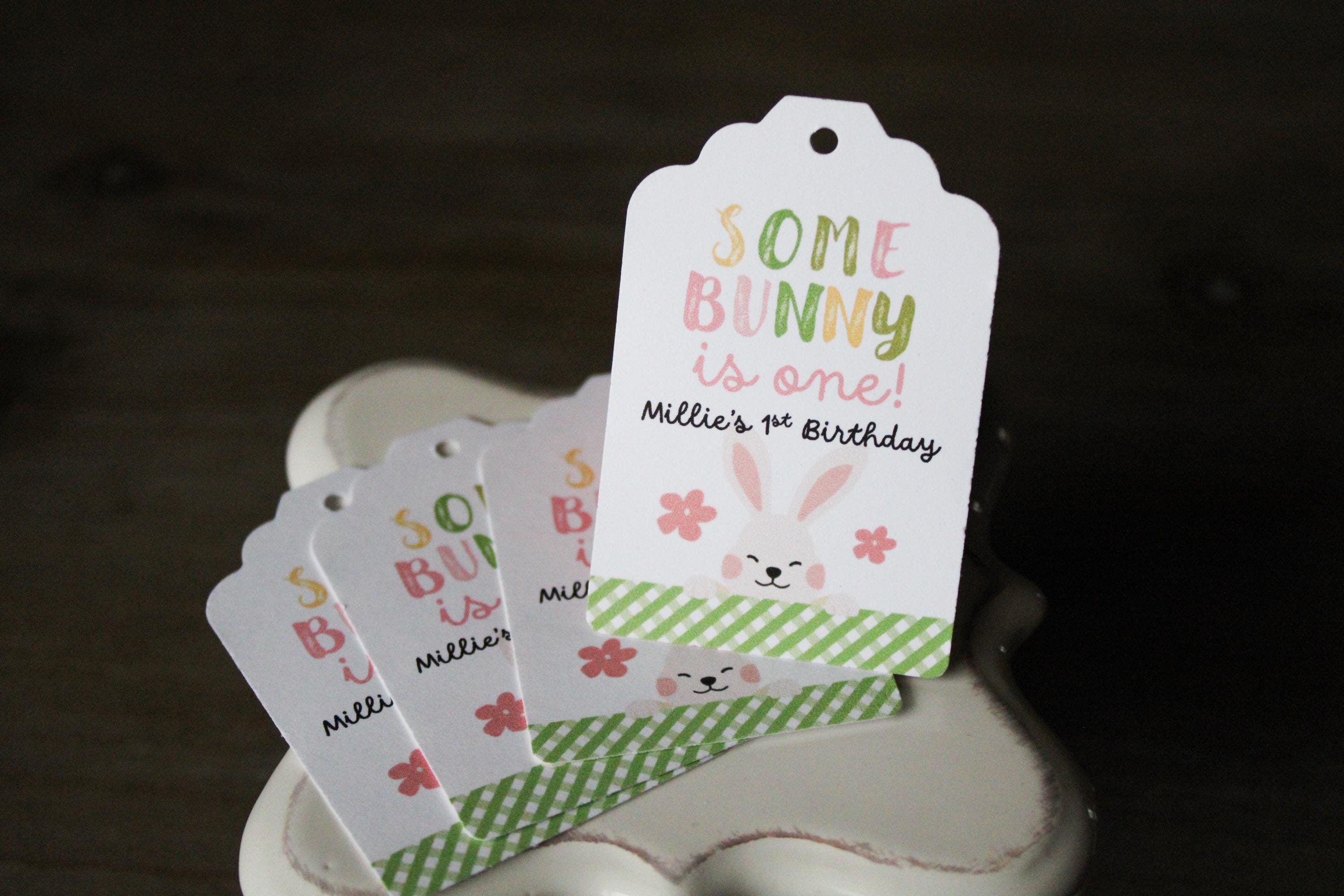 Some Bunny is ONE Party Tags • Bunny Birthday • Easter or Spring ...