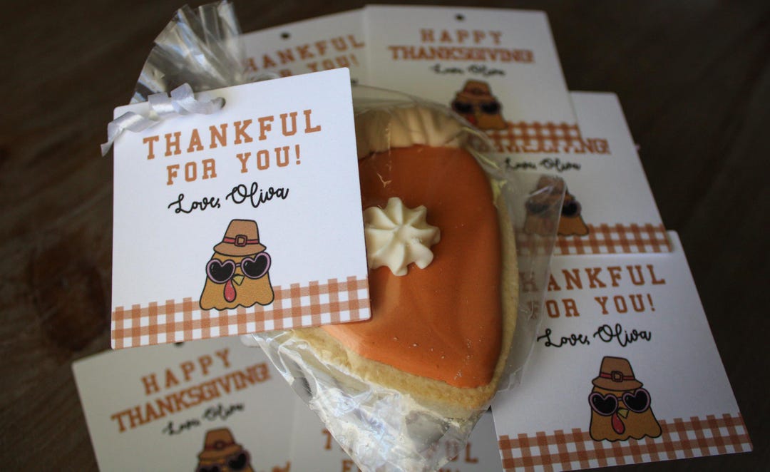 Thankful for You Gift Tag • Thanksgiving Party Favor Tags ...