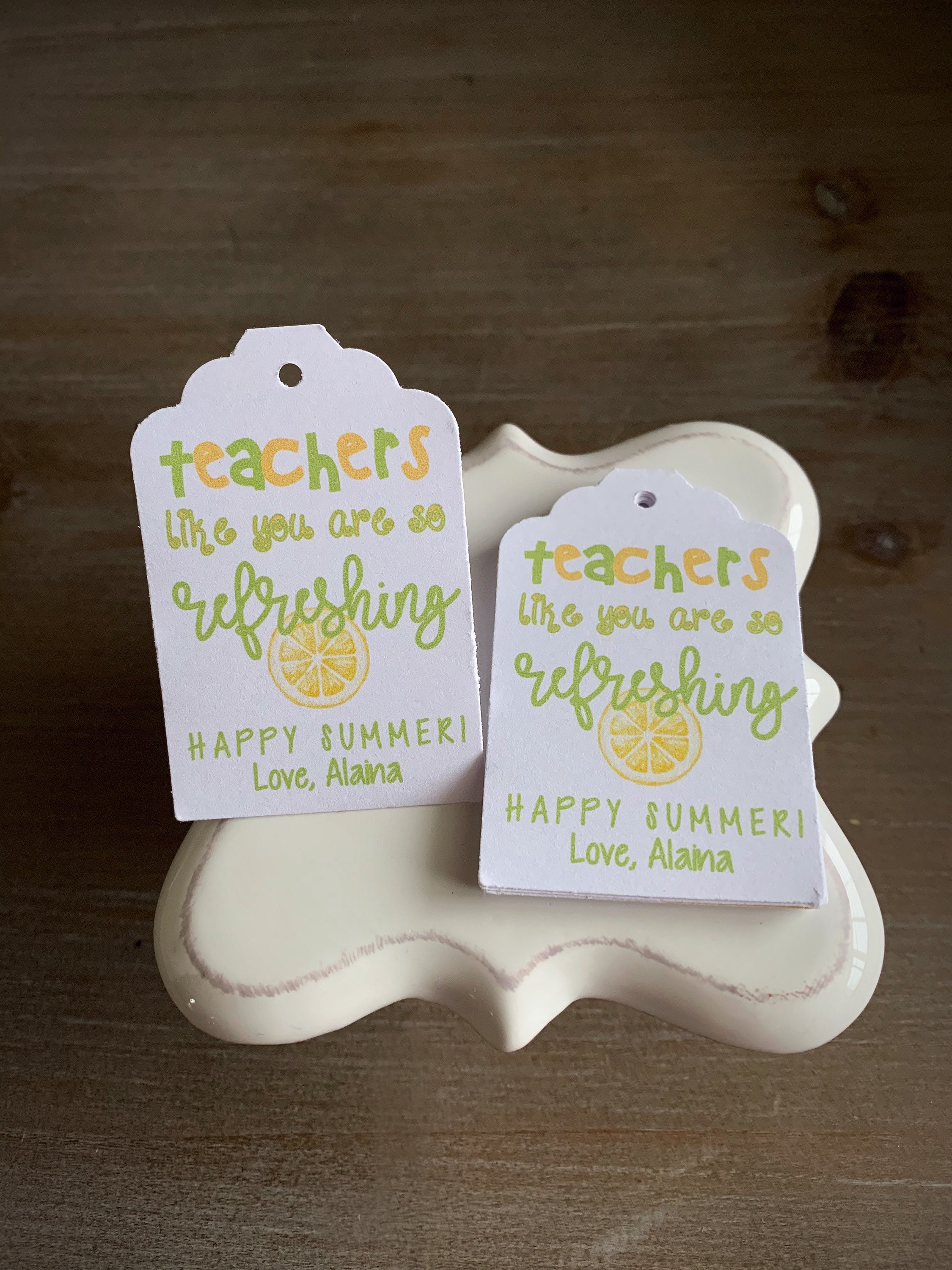 Lemonade Teacher Appreciation Gift Tags | Etsy