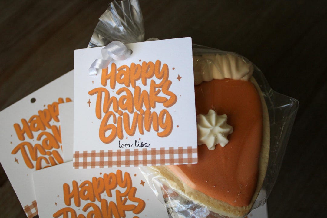 Thanksgiving Party Favor Tags • Thanksgiving Cookie Tag • Gift Tag ...