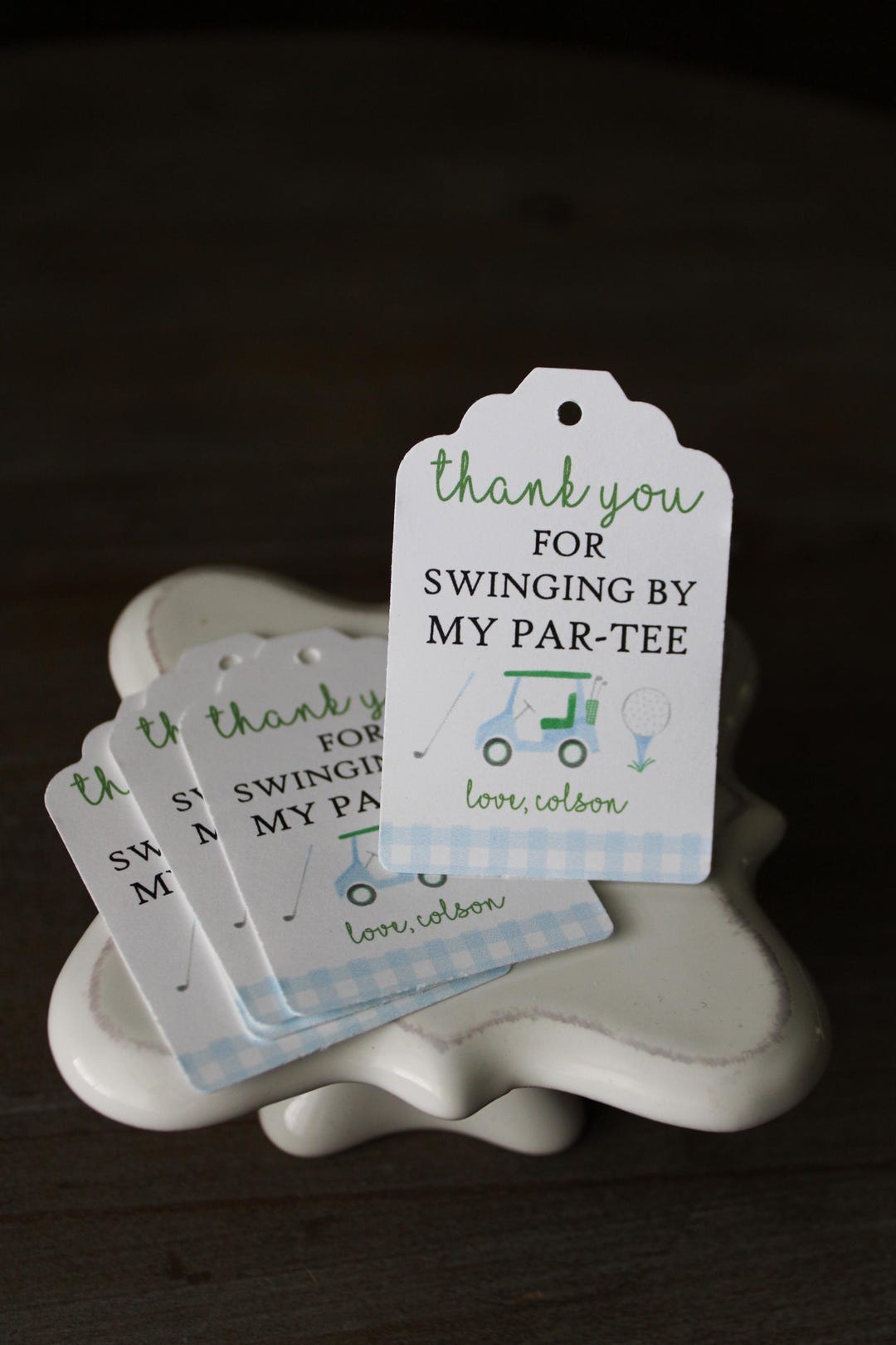 Golf Birthday Favor Tags - Par-tee Thank You Tags - Swinging by My ...