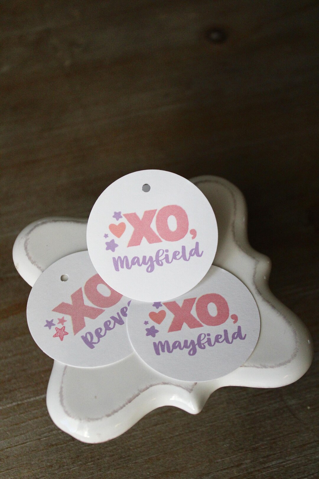 Valentine XO Gift Tags | Star Valentine Tags | Pink & Purple Valentine ...
